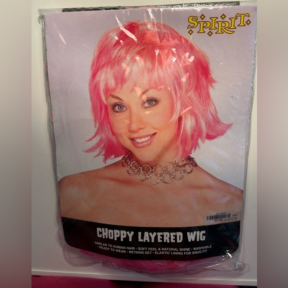 Spirit | Hair | Spirit Halloween Wig Choppy Layered Pinkwhite Wig ...